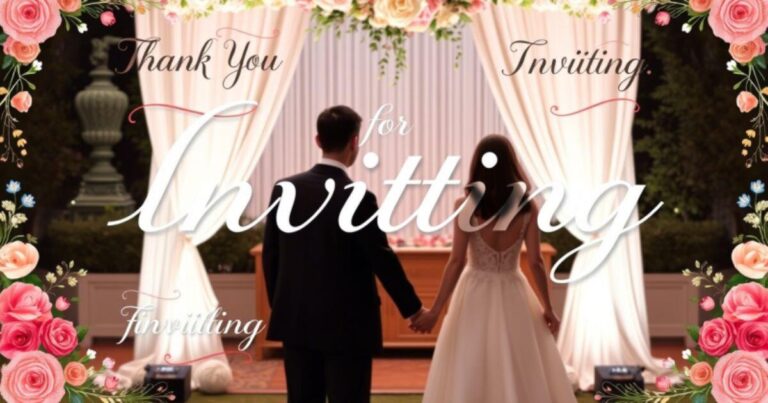 The Most Heartfelt Ways to Say “Thank You Inviting Wedding” Messages ...